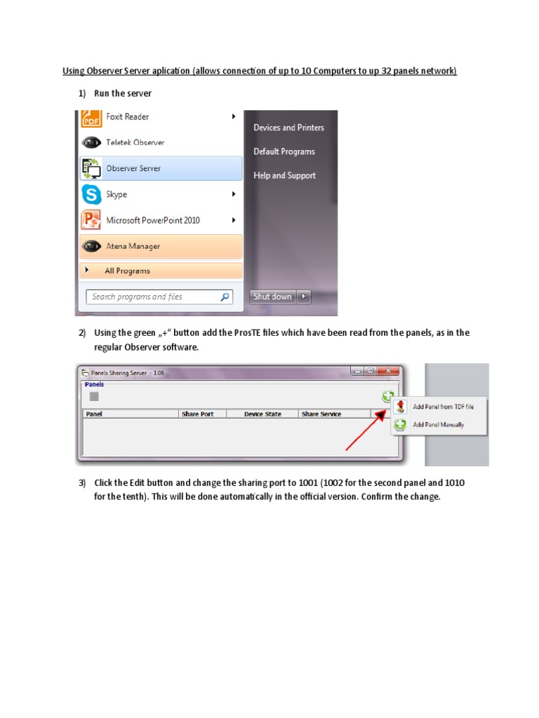 Teletek Observer Basic Steps | PDF