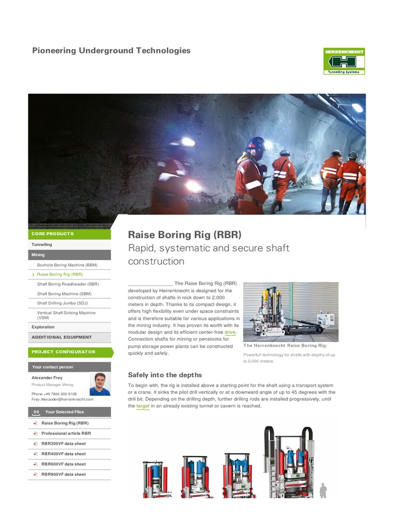Raise Borer | PDF | Drilling Rig | Mining