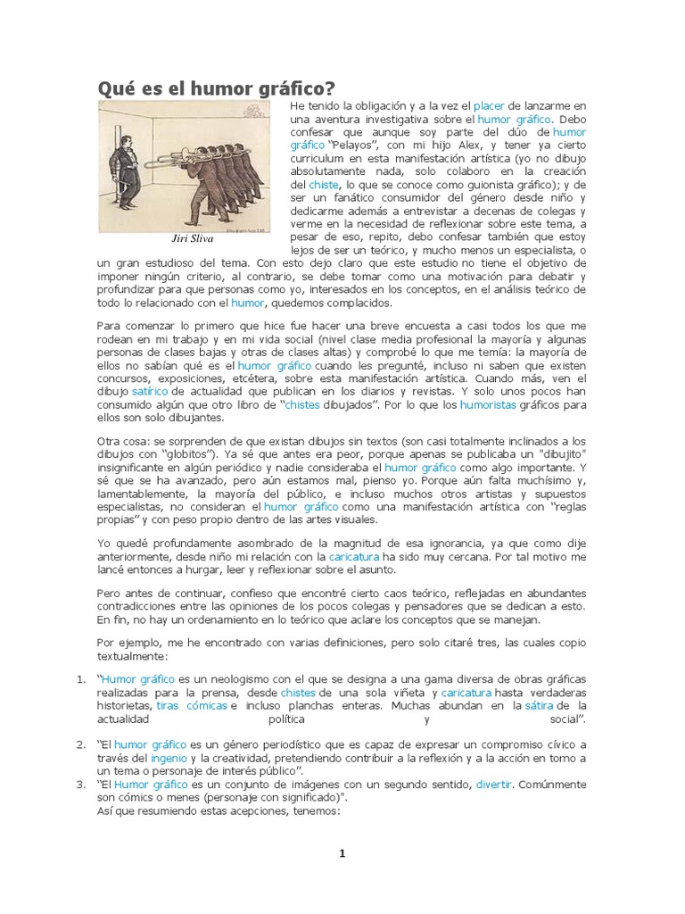 Qué Es El Humor Gráfico | PDF | Humor | Cómics