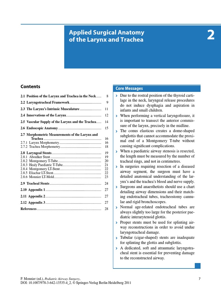 Applied Surgical Anatomy of The Larynx and Trachea | PDF | Larynx | Neck