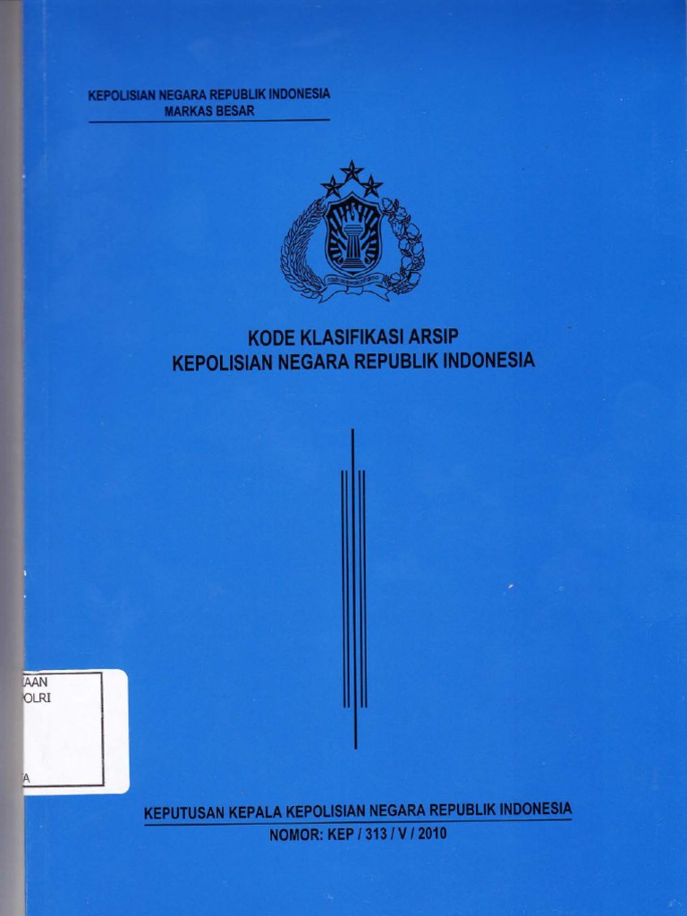 085818-Kode Klasifikasi Arsip Kepol | PDF