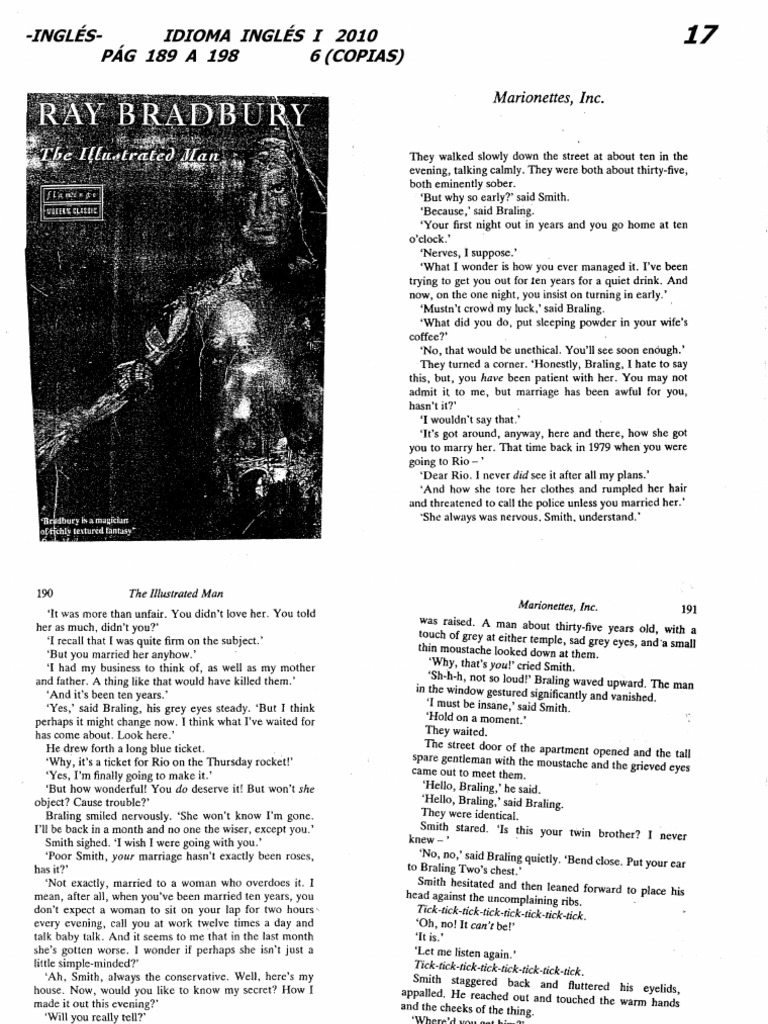 17-Ray Bradbury. Marionettes, Inc. (6copias) | PDF