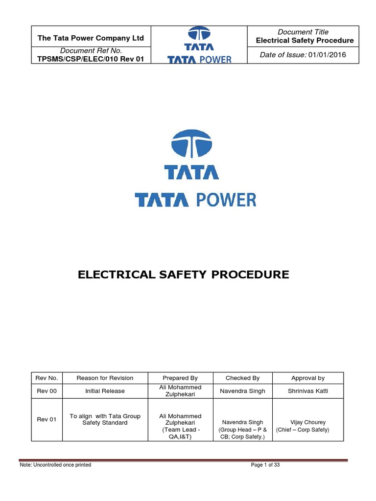 Electrical Safety Procedure | PDF | Transformer | Personal Protective ...