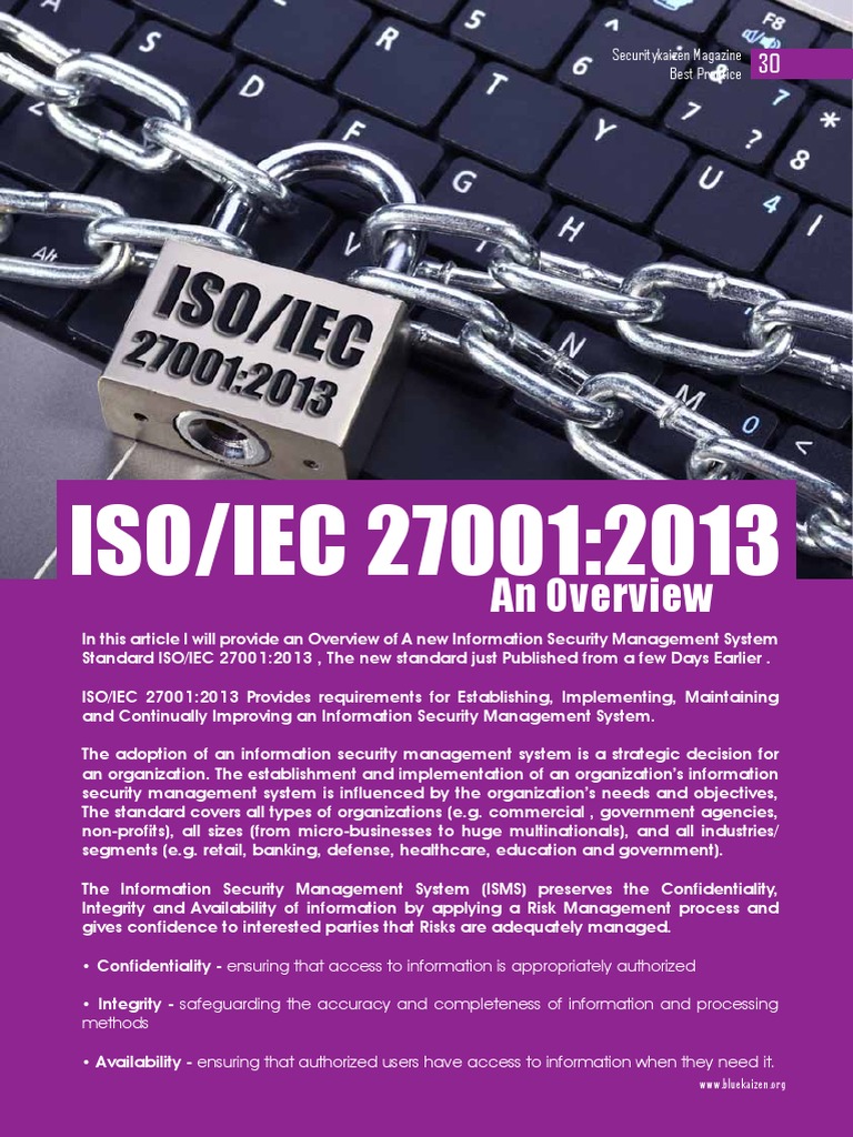 Iso 27001 PDF | PDF | Information Security | Information Technology ...