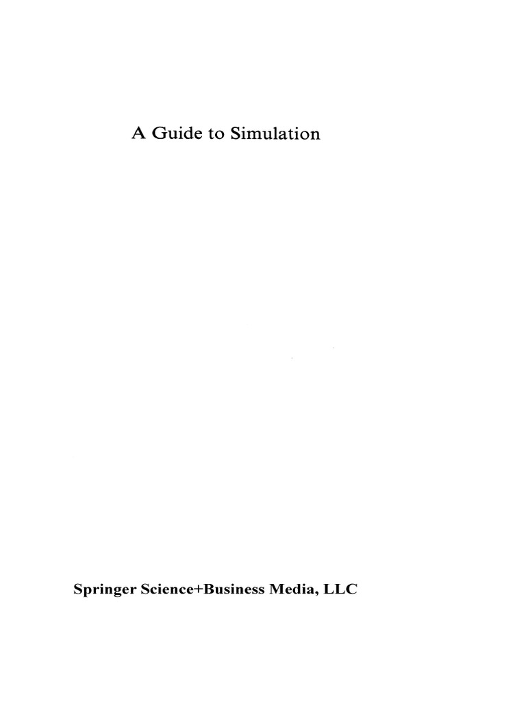 A Guide To Simulation Paul Bratley, Bennett L. Fox | PDF | Probability ...
