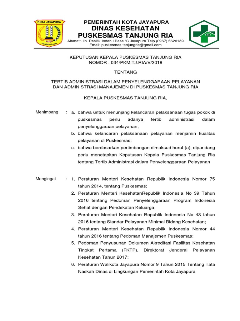 1.2.5.10 SK Tertib Administrasi | PDF