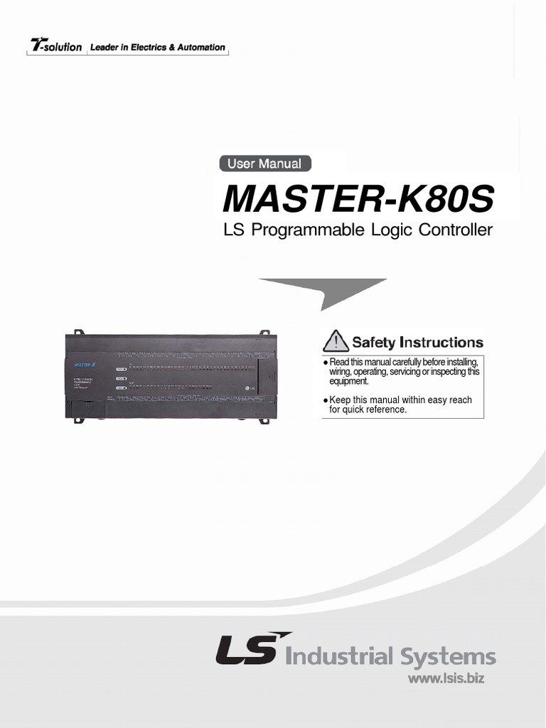 MASTER-K80S LS Programmable Logic Controller Safety and Operation Manual | PDF | Troubleshooting ...