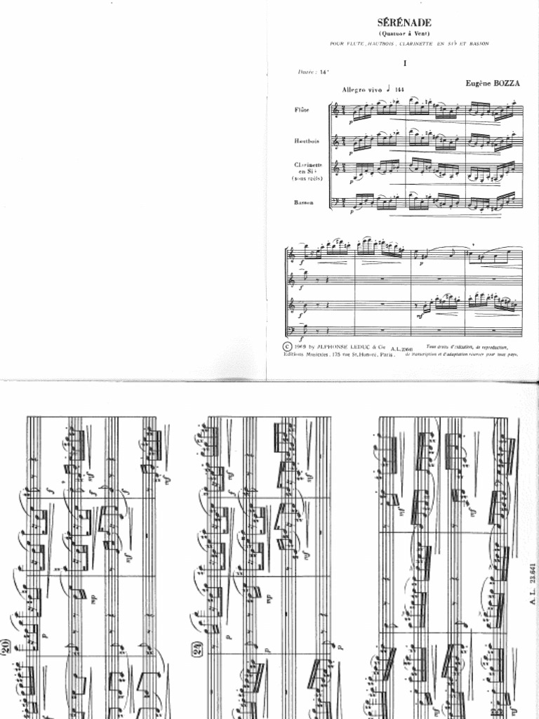 BOZZA Serenade SCORE PDF | PDF