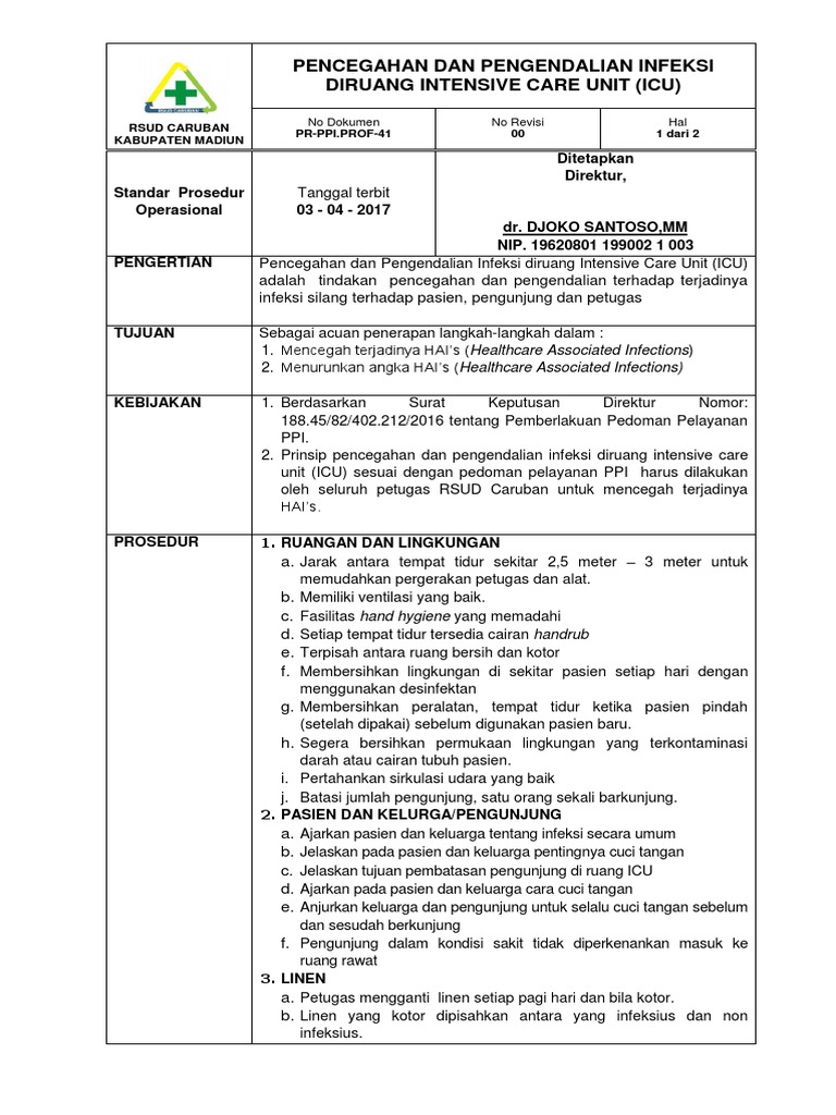 SPO Tatalaksana PPI Di Ruang ICU | PDF
