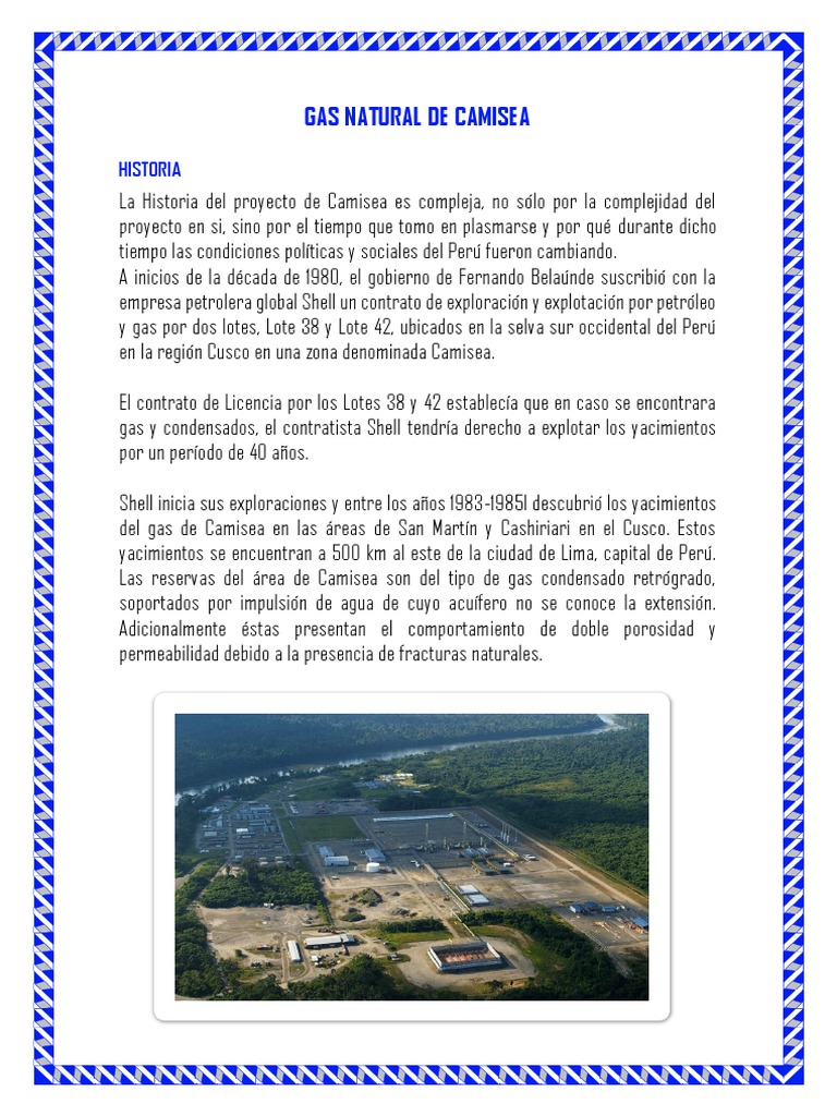 Camisea 2 | PDF | Química | Energía y recursos