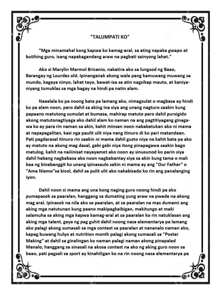 Talumpati 4 | PDF