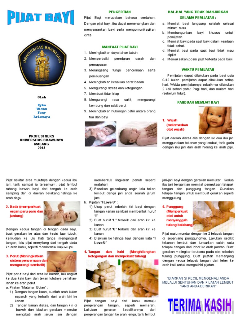 Leaflet Pijat Bayi 2 | PDF