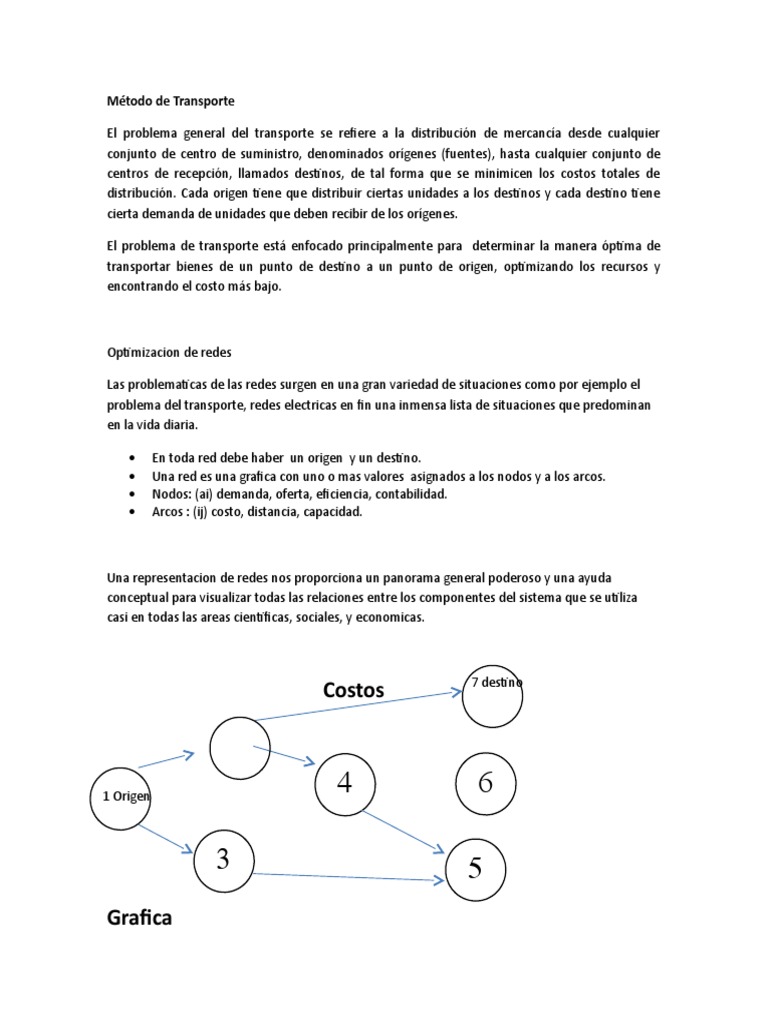 Optimización del Método de Transporte | PDF | Matemáticas discretas ...