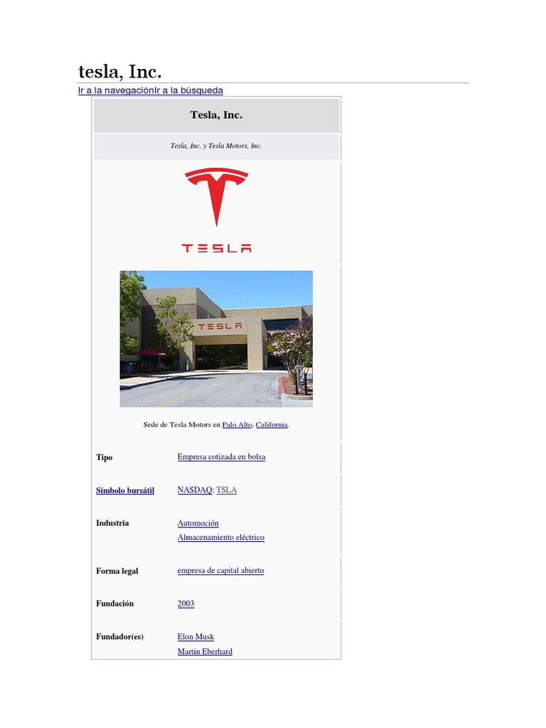 Tesla | PDF | Tesla Model S | Vehículos