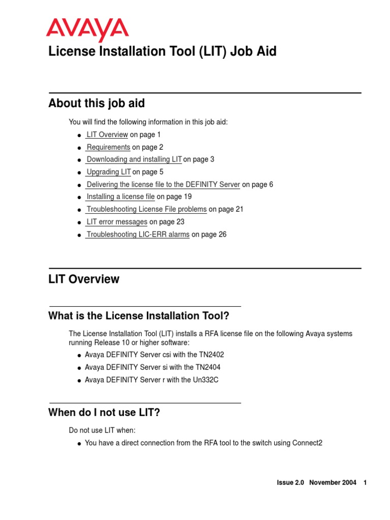 Avaya Definity License Install | Download Free PDF | Microsoft Windows ...