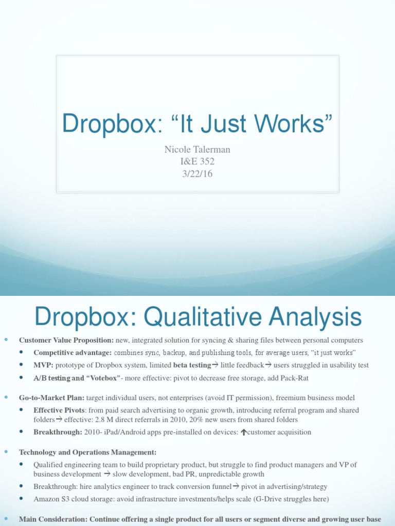 Dropbox Growth and Strategy Analysis | PDF | Cloud Computing | Cost