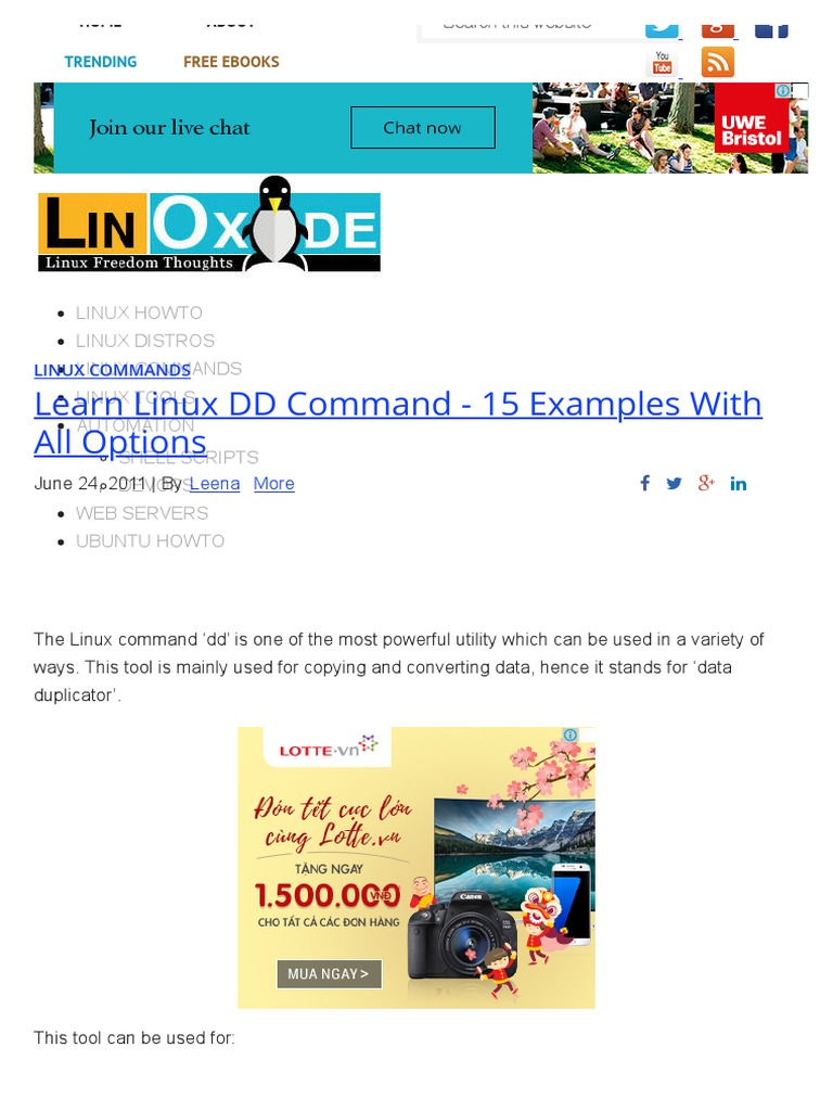 Learn Linux DD Command - 15 Examples With All Options | PDF | Utility Software | Unix