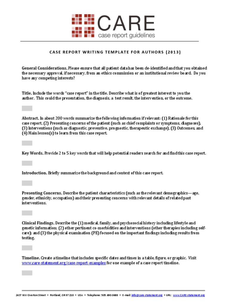 CARE Template PDF | PDF | Case Report | Medical Diagnosis