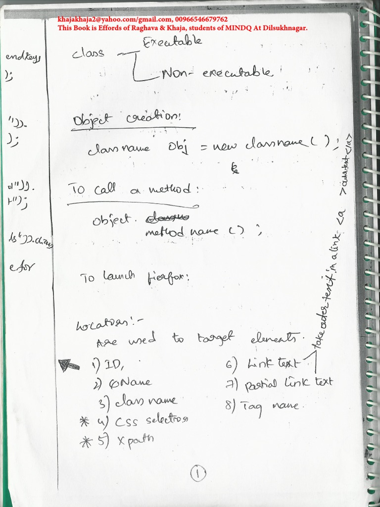 Selenium Notes Testing Tools Software | PDF