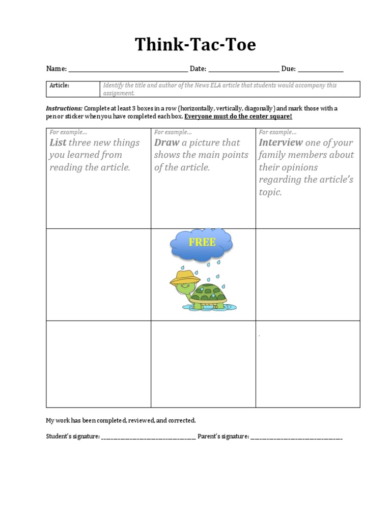 Think Tac Toe | PDF | Science & Mathematics