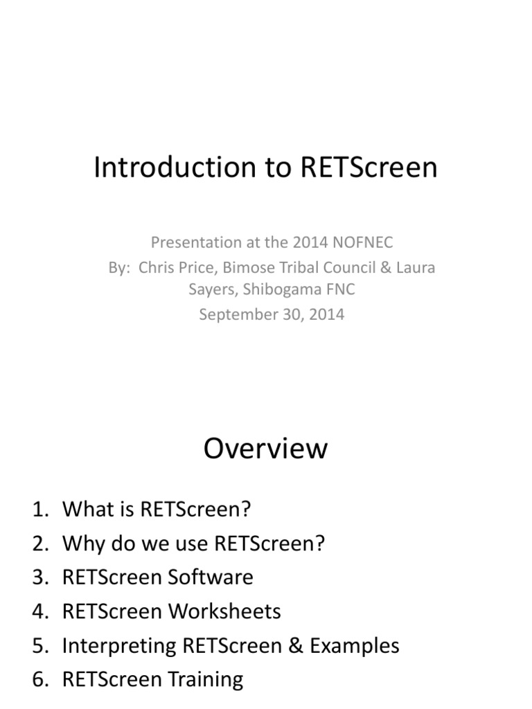 Introduction To RETScreen | PDF | Solar Power | Photovoltaics