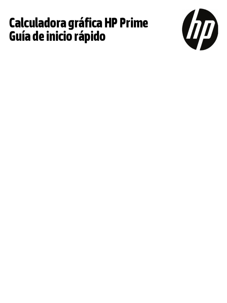 Quick Start HP Prime | PDF | Calculadora | Función (Matemáticas)