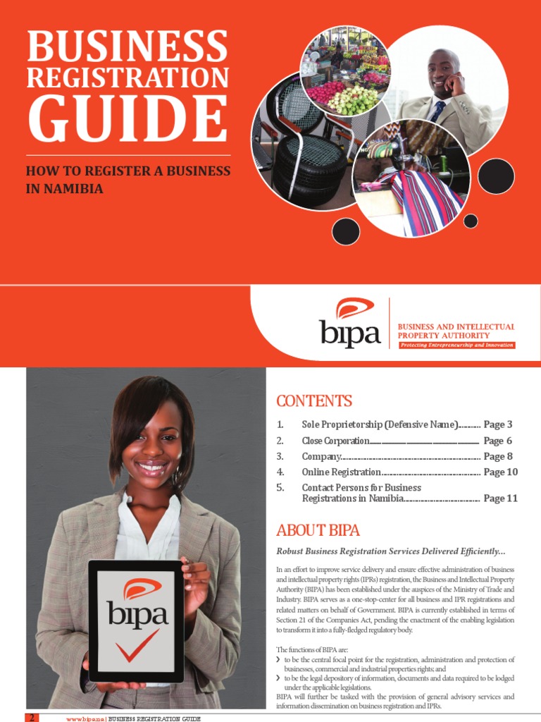 Namibia Business Registration Guide | PDF | Sole Proprietorship ...