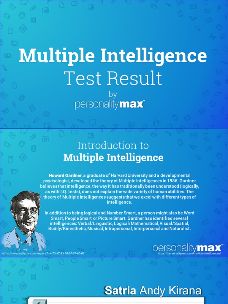 Multiple Intelligence Test Result - Personality Max | PDF ...