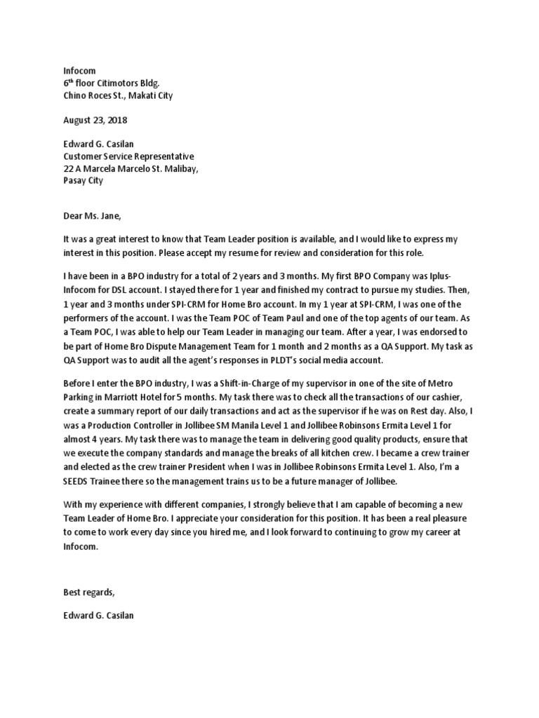 Letter of Intent | PDF
