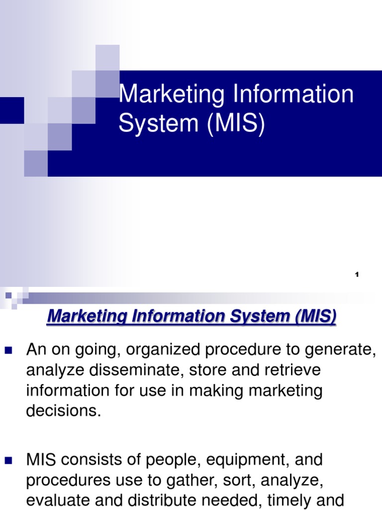 3.marketing Information System (MIS) | PDF | Marketing Research | Marketing