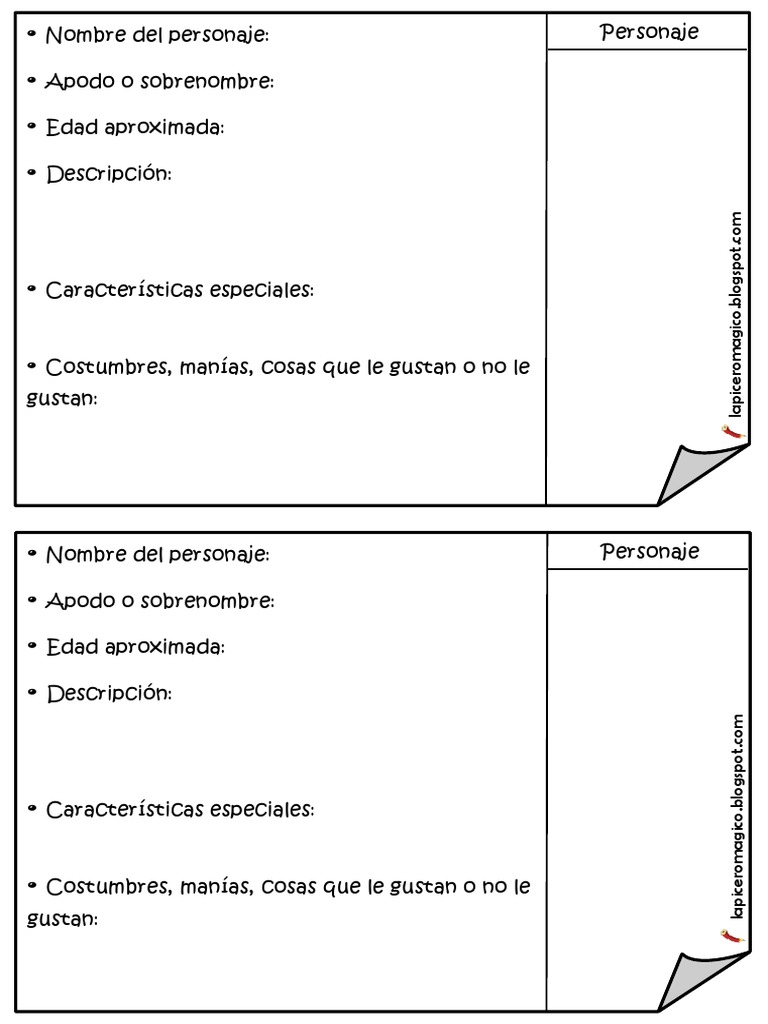 Organizador Gráfico Hablemos de Un Personaje | PDF