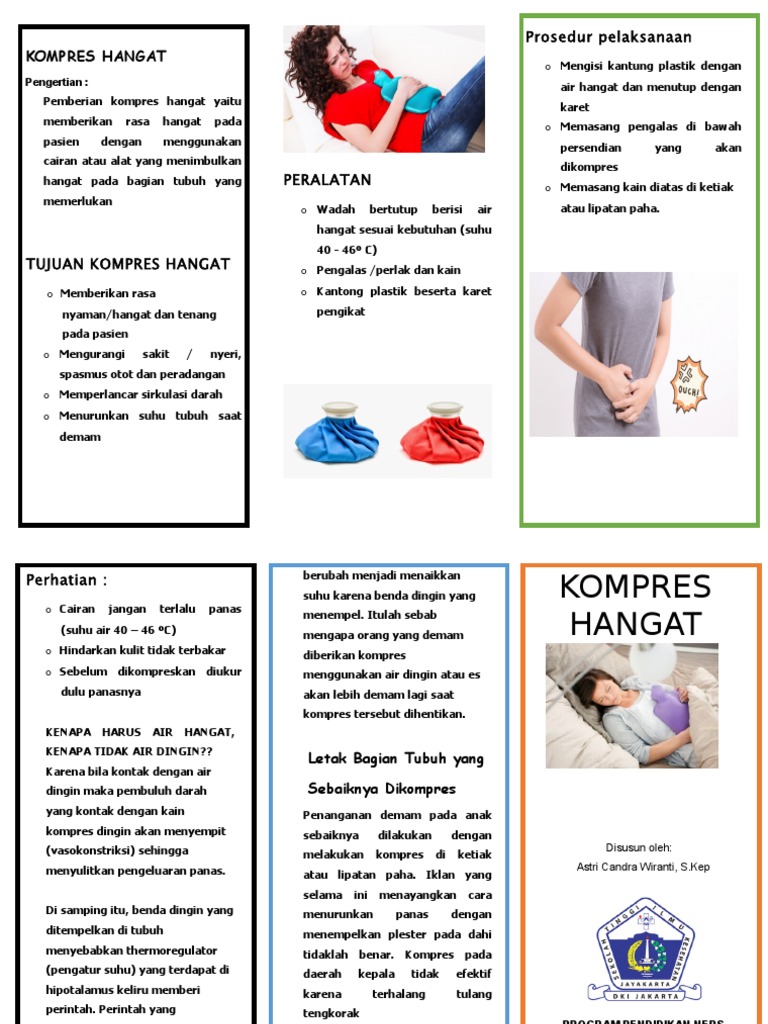 Leaflet Kompres Hangat Gastritis Print | PDF