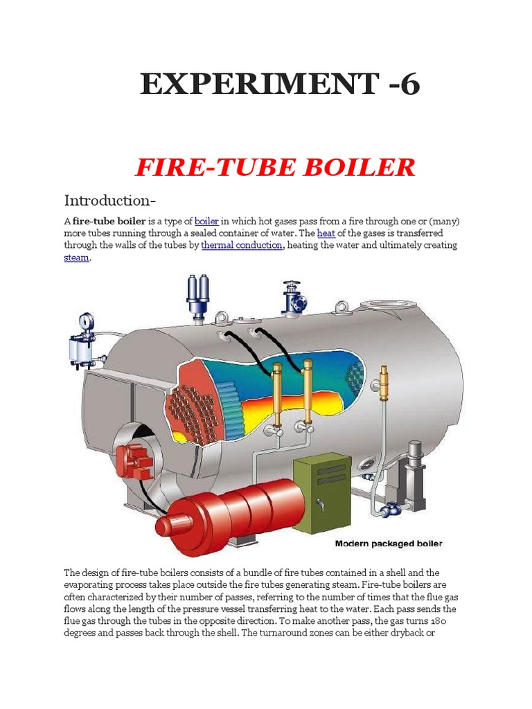 Fire Tube Boiler | PDF | Steam Engine | Steam Power