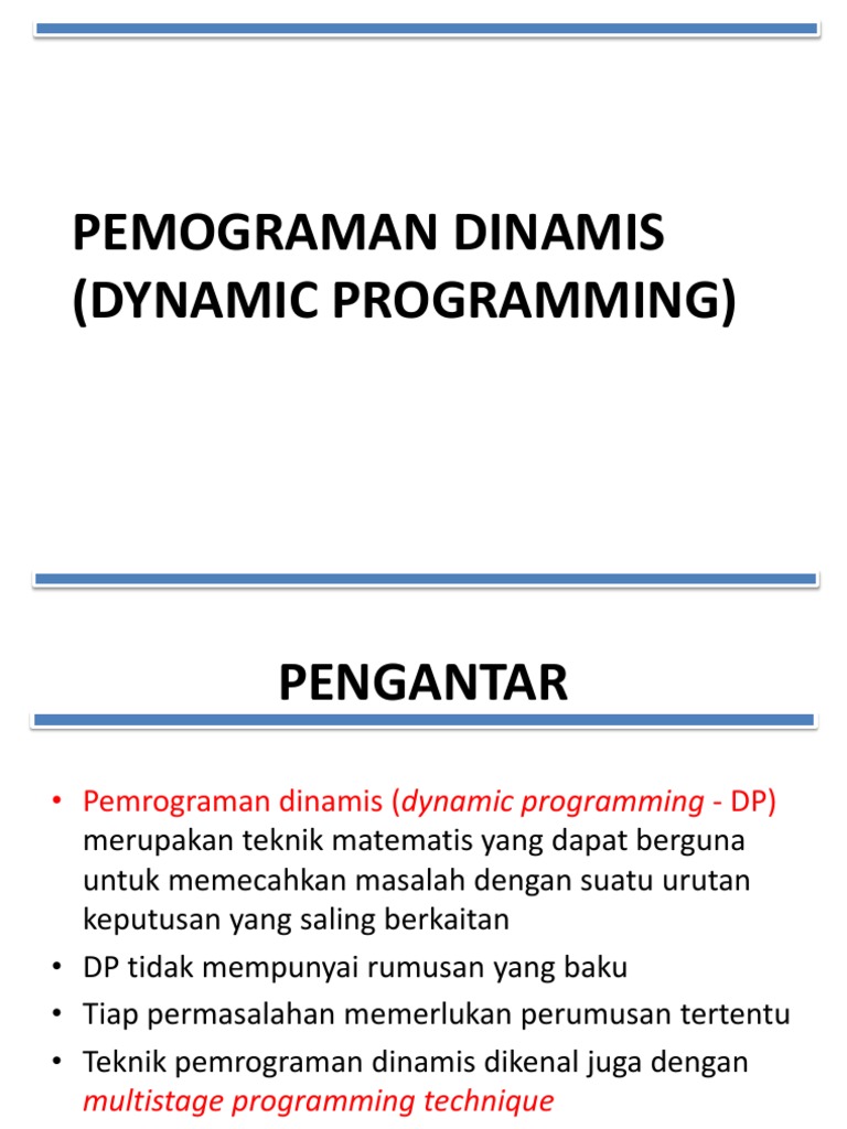 Pertemuan 4 - Program Dinamis | PDF
