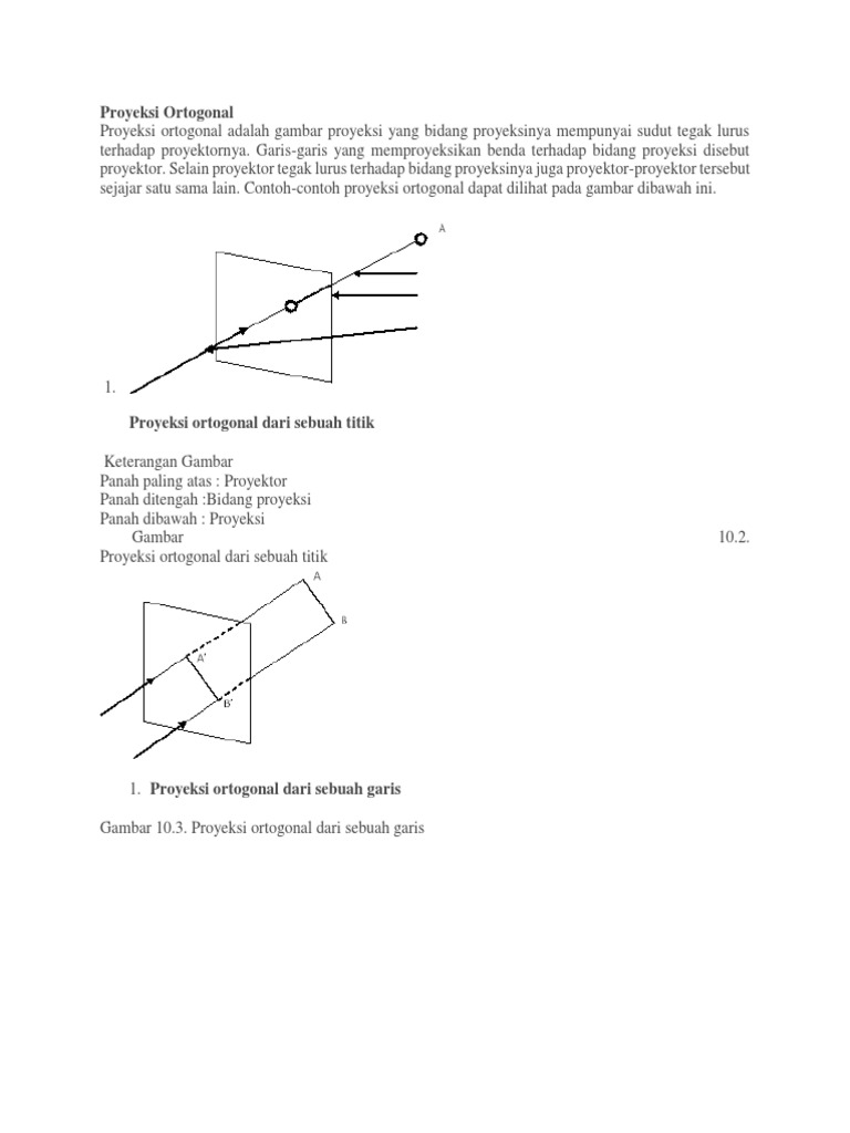 Proyeksi Ortogonal | PDF