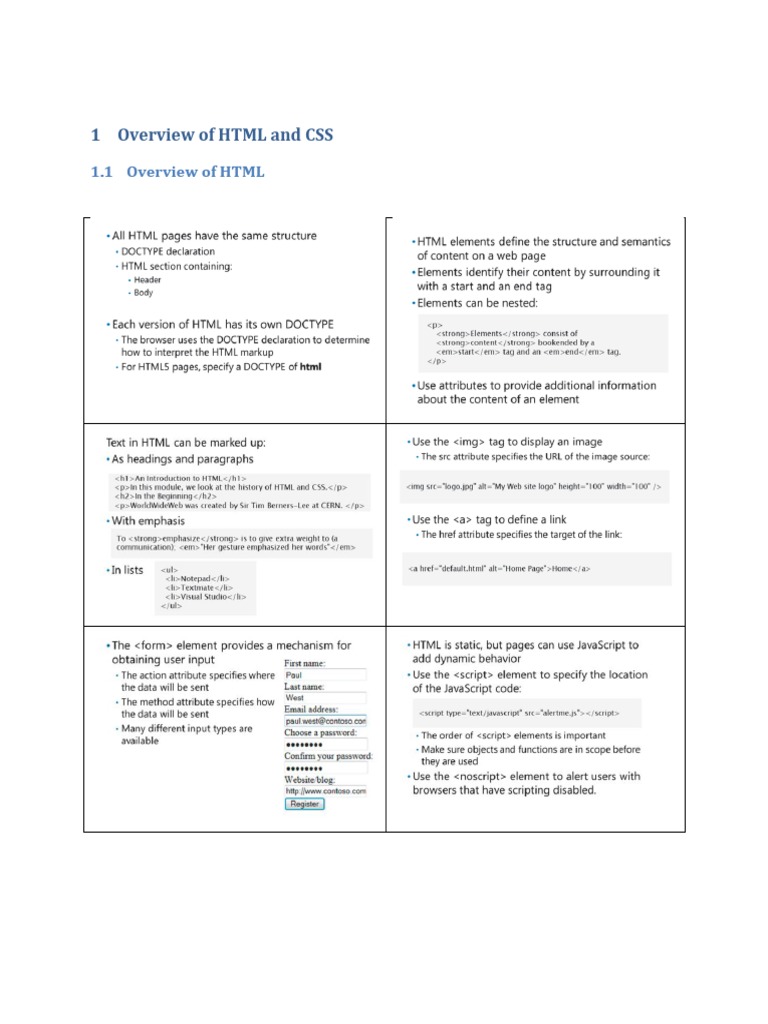 1 Overview of HTML and CSS | PDF | Cascading Style Sheets | Cyberspace
