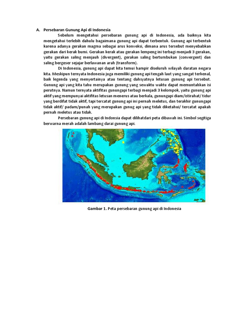 Persebaran Gunung API Di Indonesia | PDF