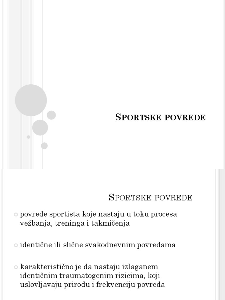 Povrede - Sport | PDF