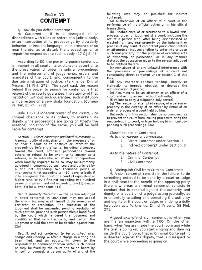 Understanding the Distinction Between Civil and Criminal Contempt ...