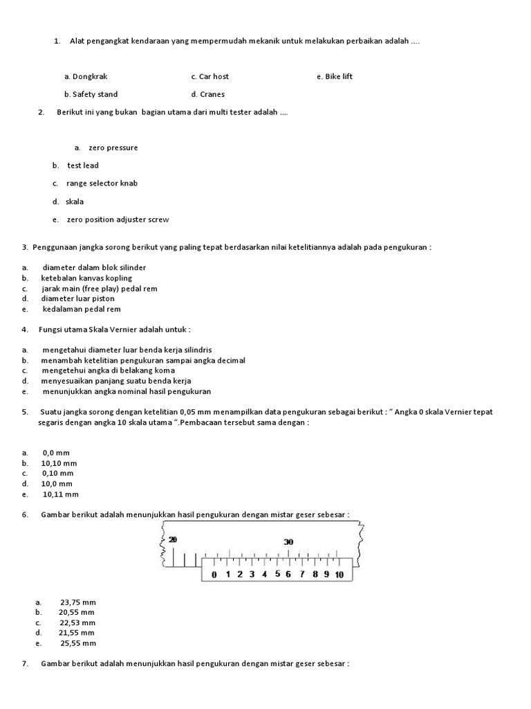Soal Pdo Revisi | PDF | Griya & Taman | Teknologi & Rekayasa