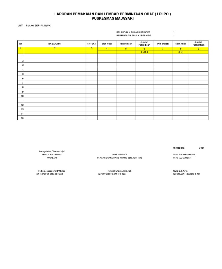 Blangko Lplpo VK | PDF