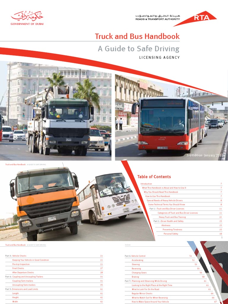 Truck and Bus Handbook: A Guide To Safe Driving | PDF | Semi Trailer ...