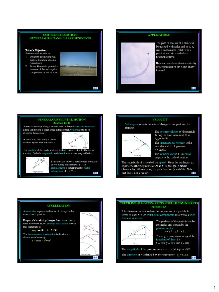 Curvilinear Rectangular | PDF | Velocity | Acceleration