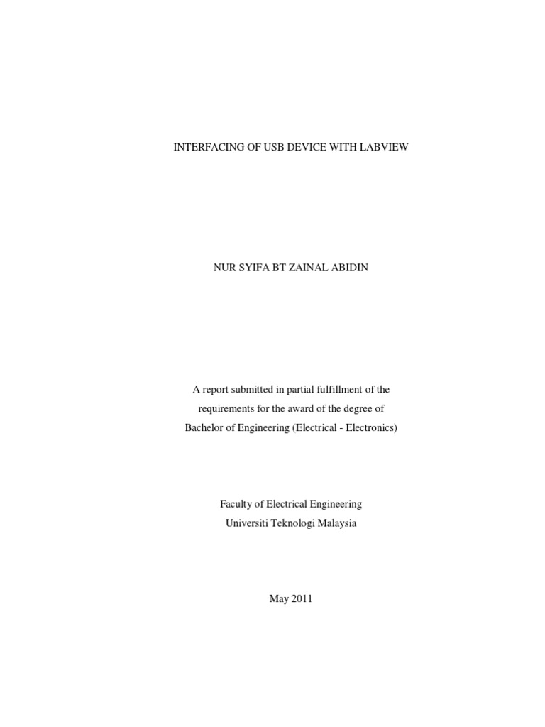 Interfacing of USB Device With LabVIEW - THE PDF | PDF | Data ...