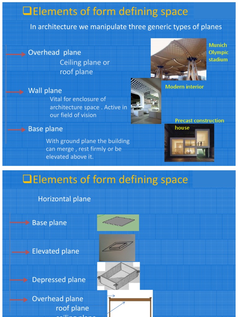 Elements of Form Defining Space in Architecture | PDF | Shape | Sphere