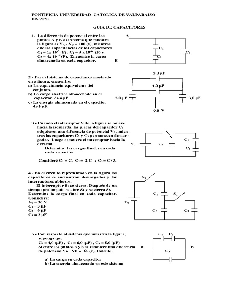 Guía de Capacitores | PDF | Condensador | Magnetismo