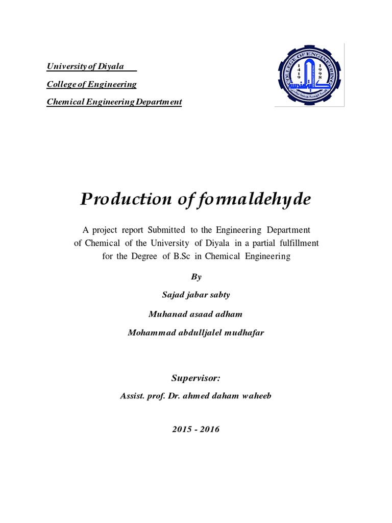 Formaldehyde Production Processes Overview | PDF | Formaldehyde | Methanol