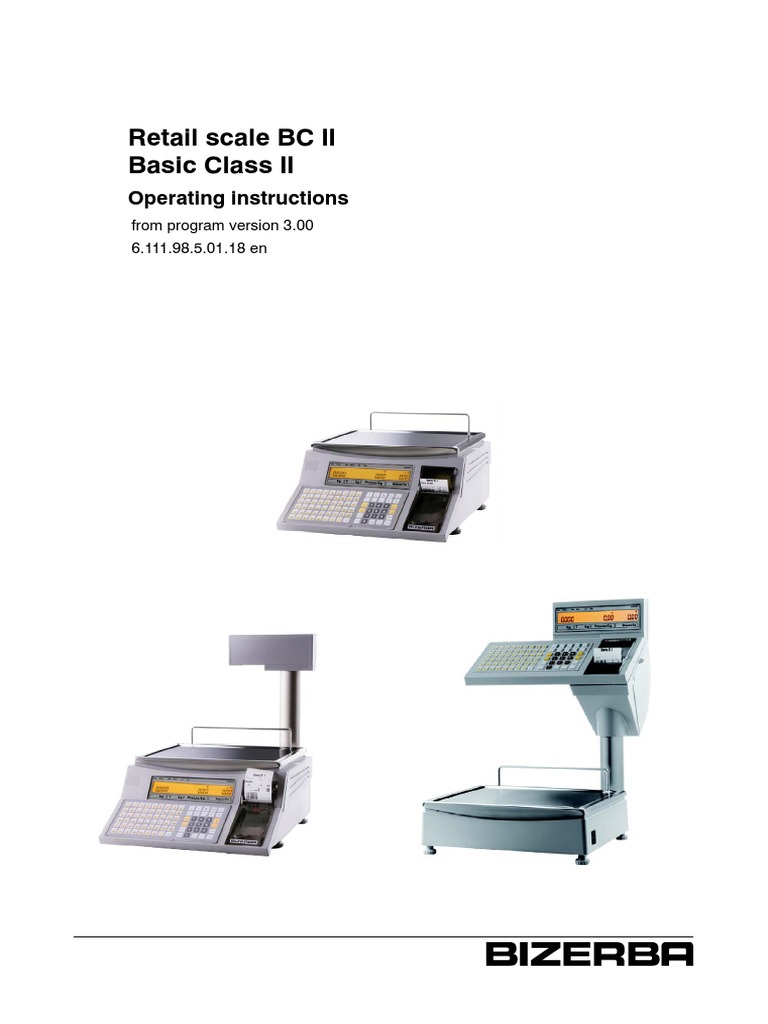 Bizerba Bc-Ii-100 800 Manual PDF | PDF | Computing | Computing And ...