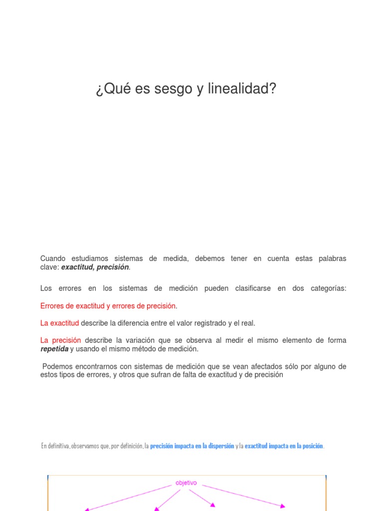 Sesgo y Linealidad en Medición Exacta | PDF | Medición | Calor