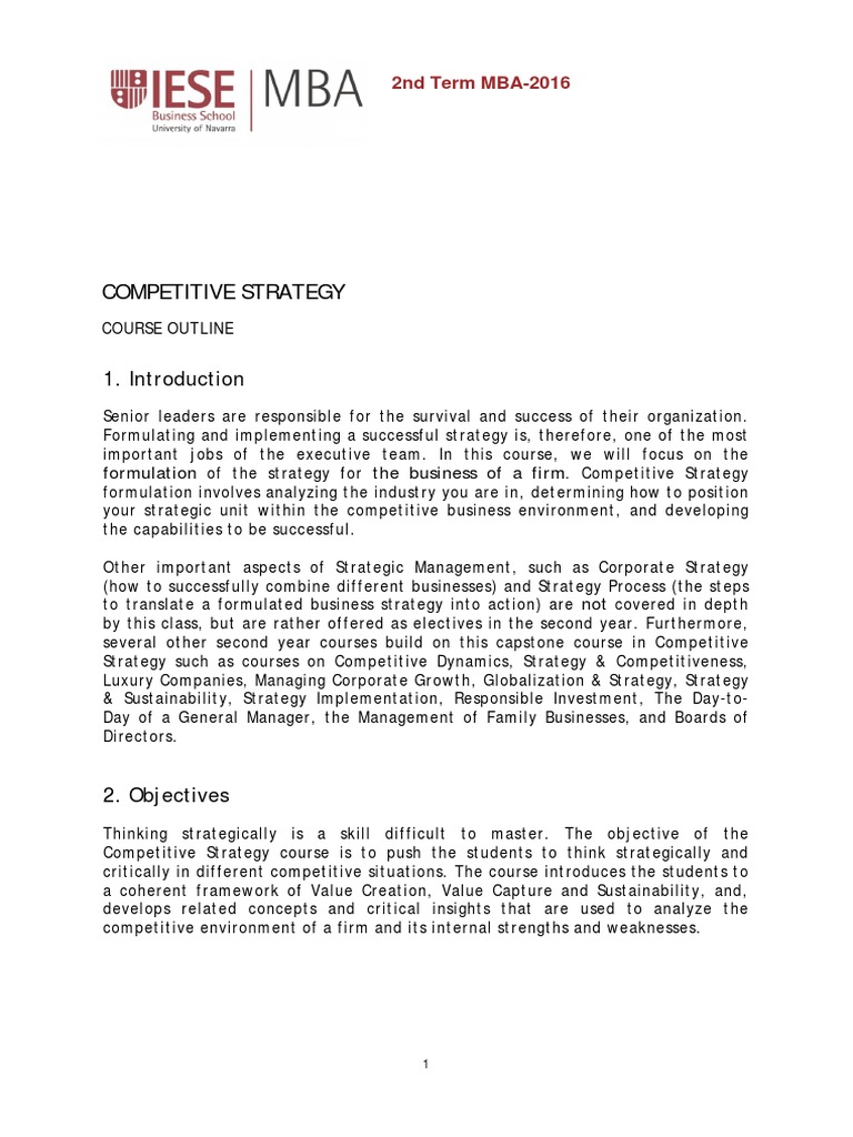 Competitive Strategy Tcm41 190268 | PDF | Strategic Management ...